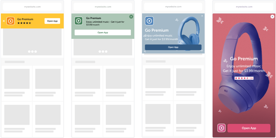 Appsflyer Smart Banner Message : Percentage VS Actual Discount Which ...